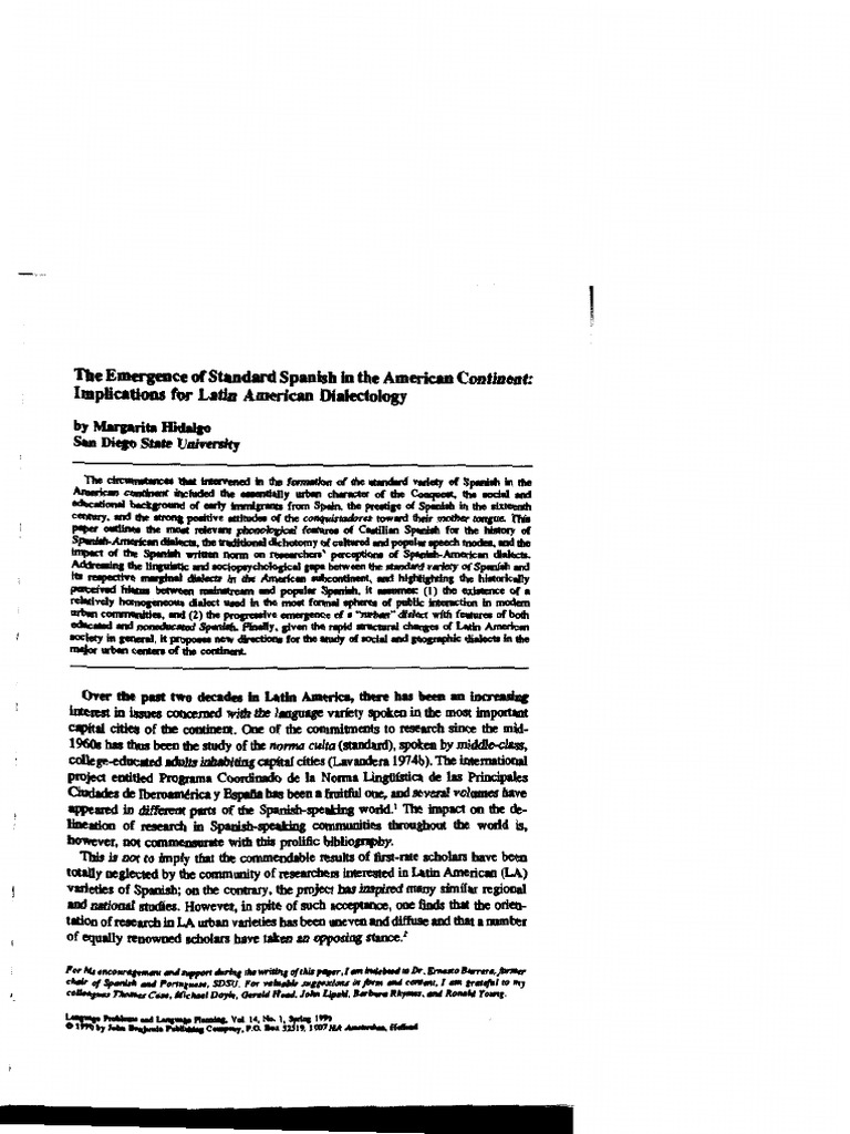 The Emergence of Standard Spanish | PDF
