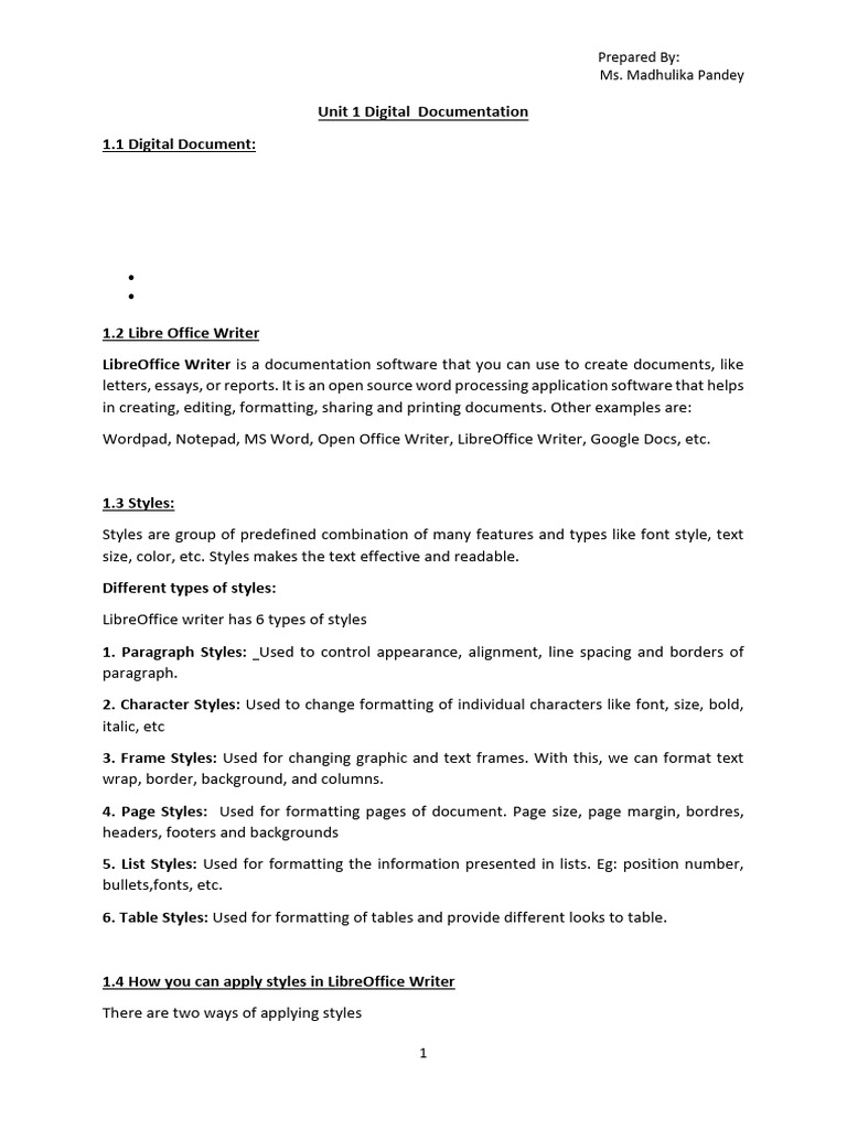 Unit 1 Digital Documentation | PDF | Computer File | Microsoft Word