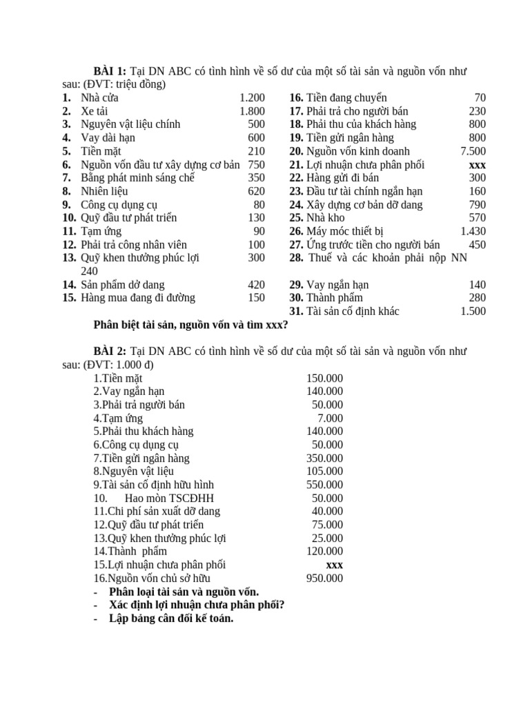 Bai Tap Gui Lop Lam Them - C1&C2 | PDF
