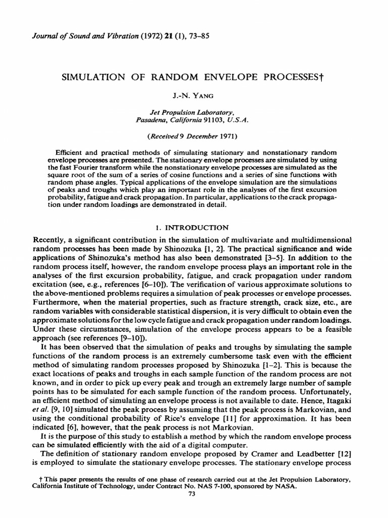Simulation of Random Envelope Process | PDF | Fracture | Normal ...