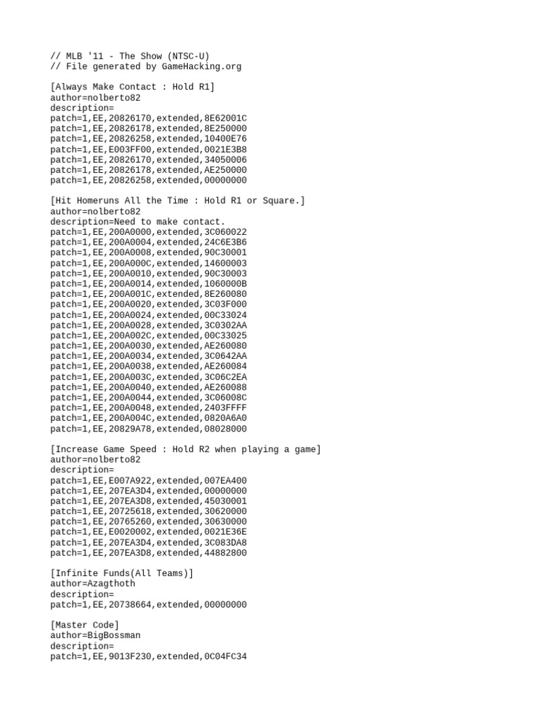 SCUS-97657 Pnach | PDF