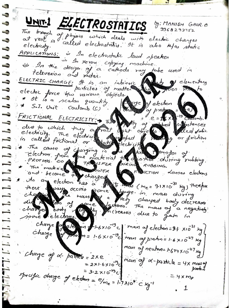 Electrostatics | PDF