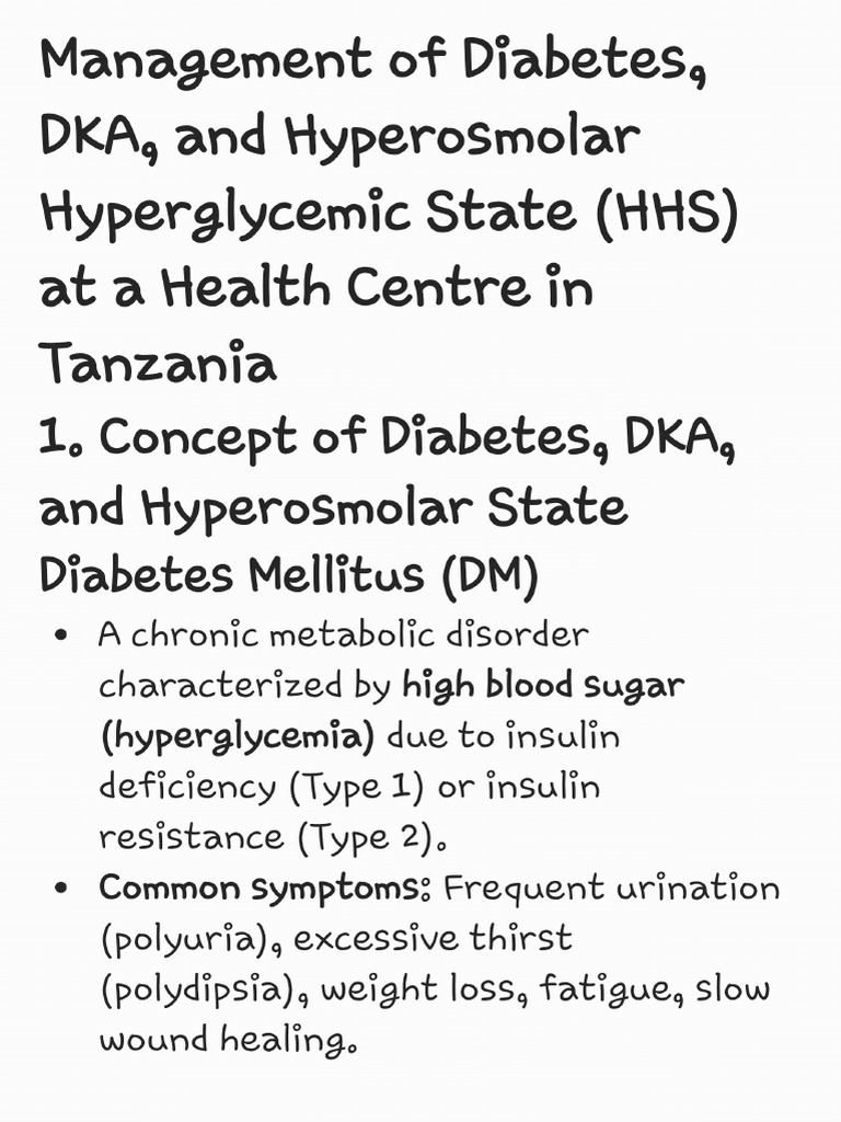 DM, Dka and HHS | PDF
