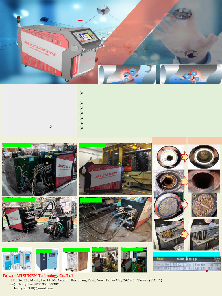 Mizuken Multi-Mold Cleaner Machine | PDF | Heat Exchanger | Temperature