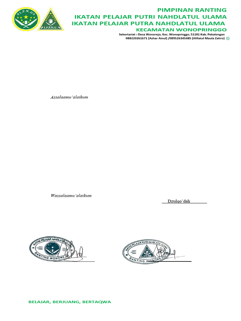 File Undangan Rapat Anggota | PDF