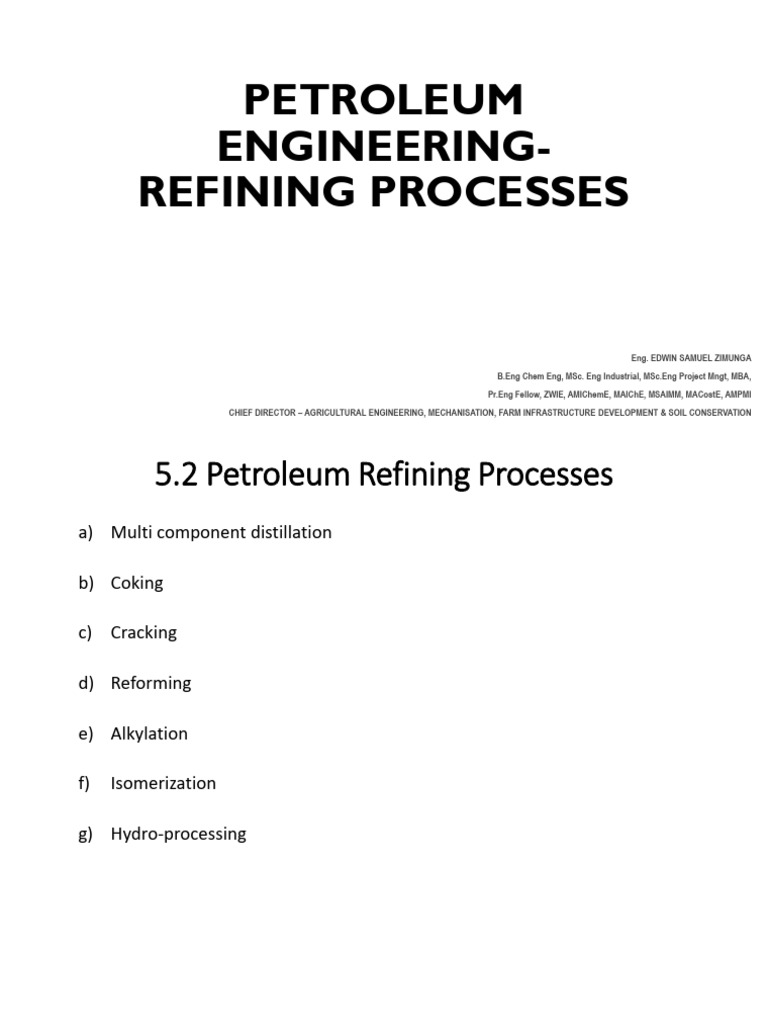 2.0 Petroleum Refining Processes | PDF | Cracking (Chemistry) | Oil ...