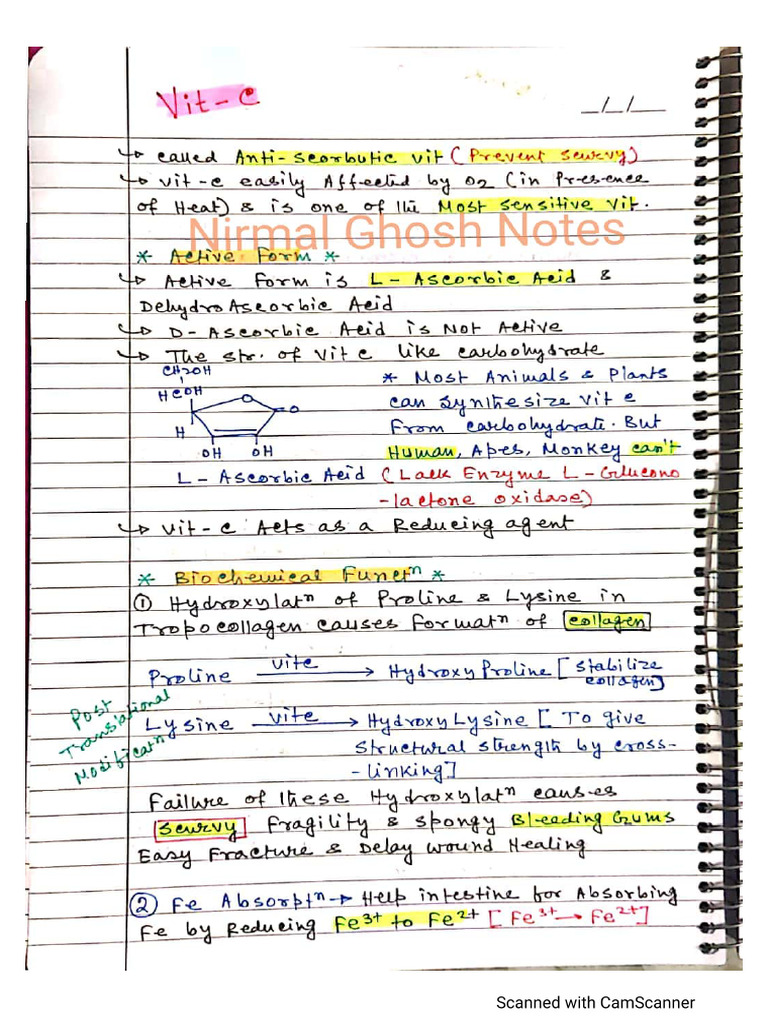 Vitamin Part#2 Modified Notes | PDF