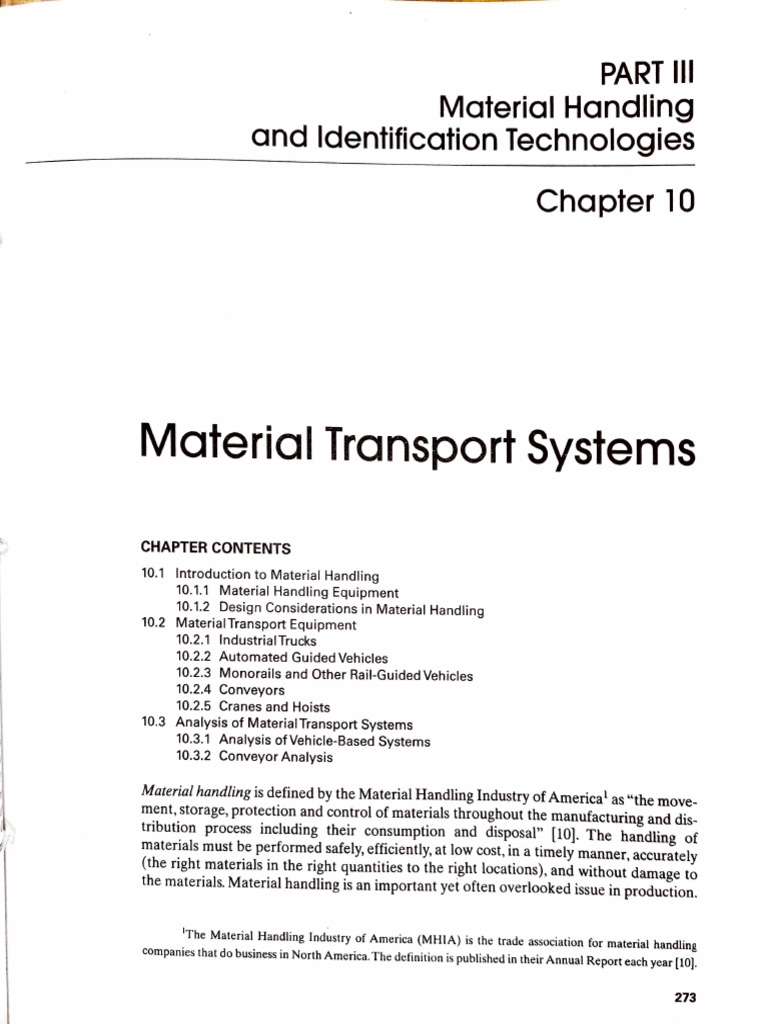 Material Transport System | PDF