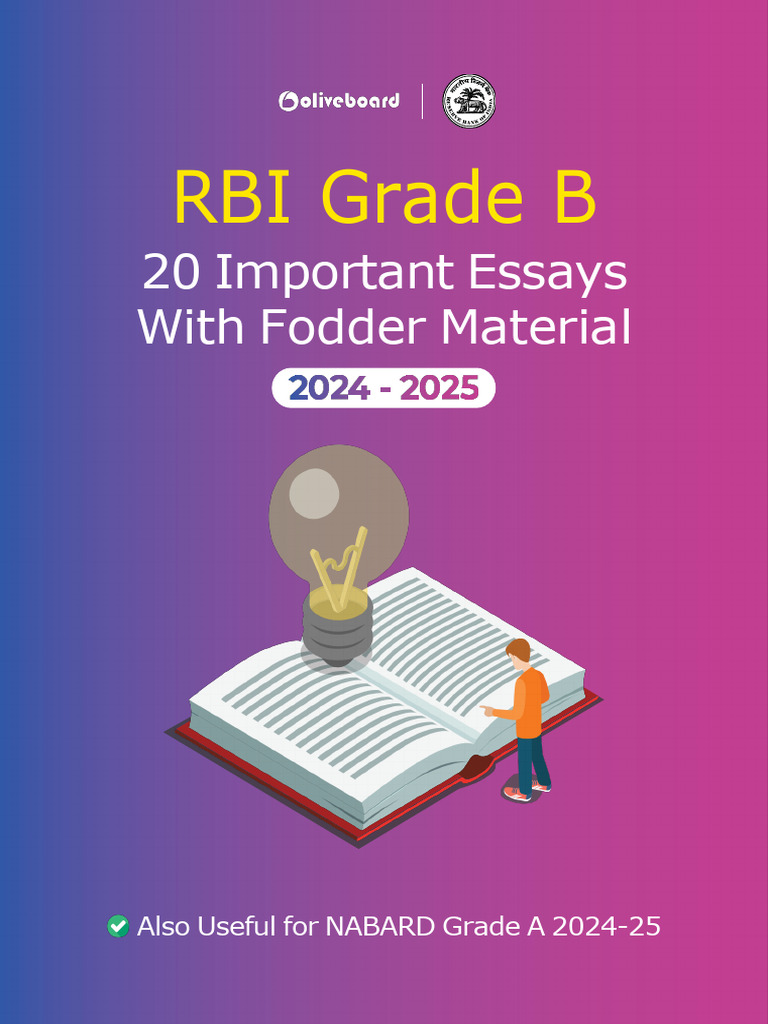 20 Essays With Fodder Material For Rbi Grade B Ebook | PDF | Microfinance | Financial Inclusion