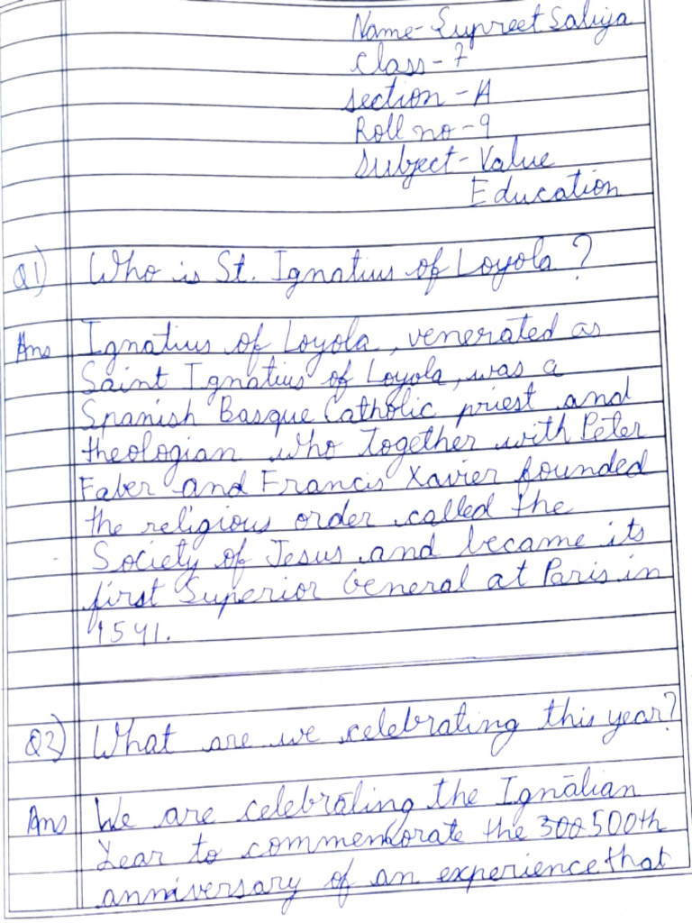 Supreet Saluja, Roll - 9, Sub-Value Education | PDF
