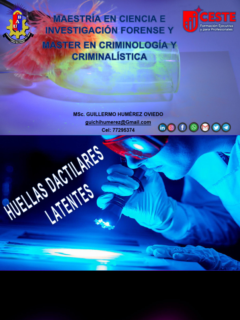 Técnicas para Identificación de Huellas Dactilares | PDF | Huella ...