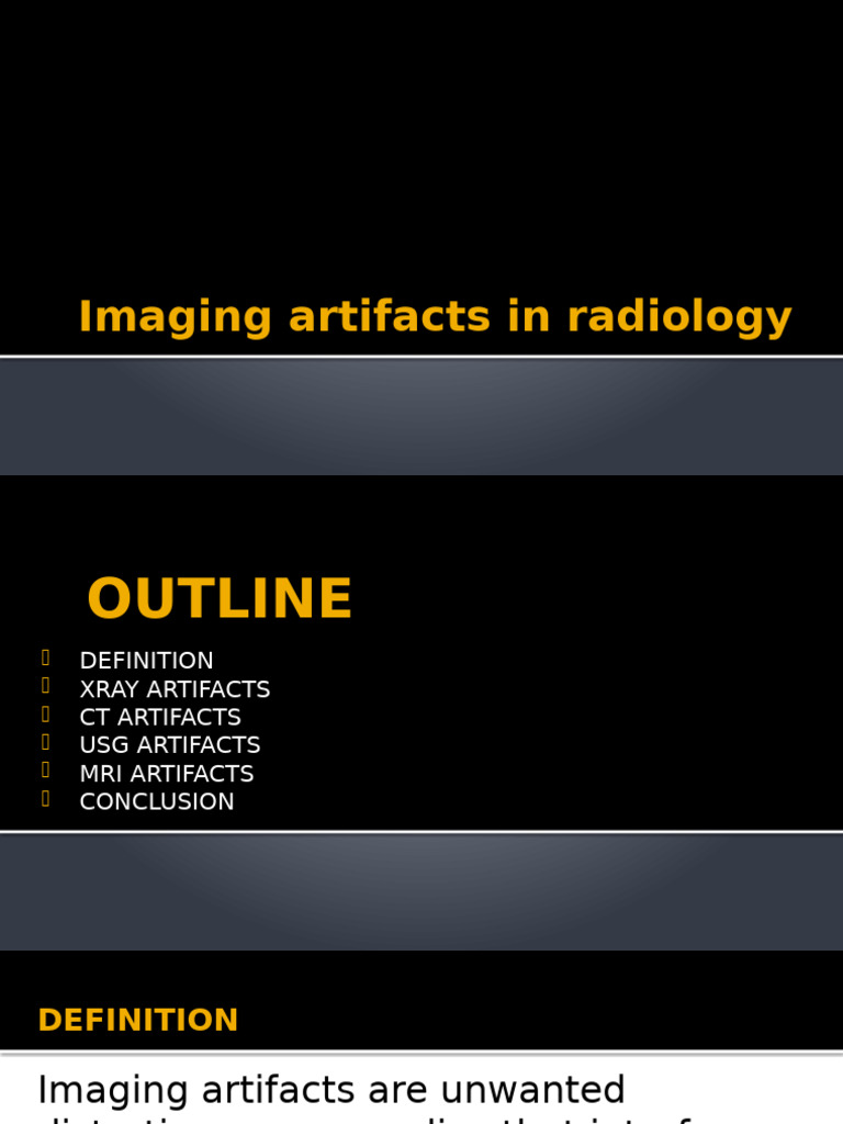 Understanding Imaging Artifacts in Radiology | PDF | Ct Scan | Medical ...