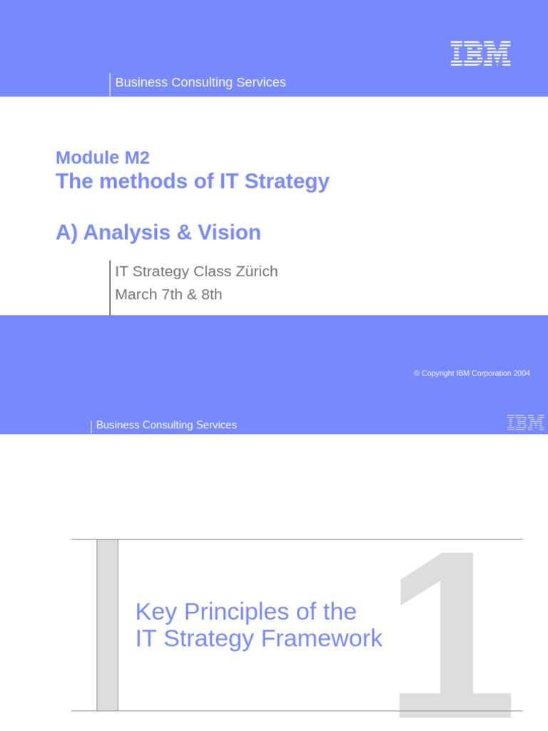 IBM IT Strategy Framework Overview | PDF | Strategic Management | System