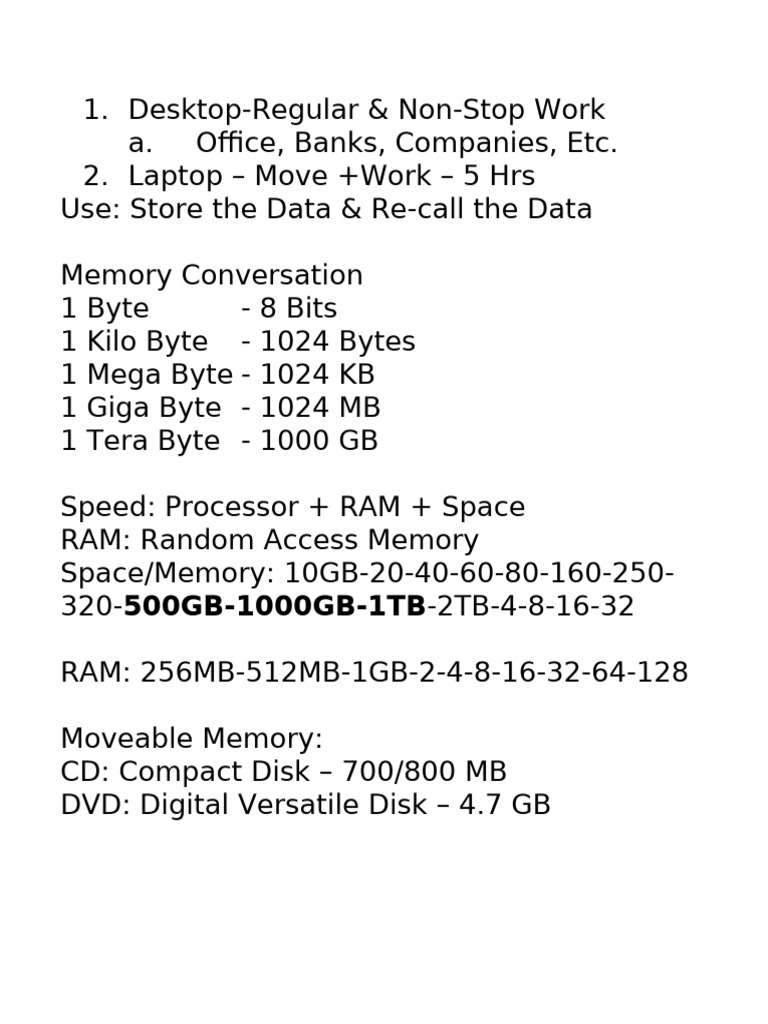 Understanding Computer Memory Types | PDF