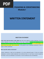 Written Statement and Counter Claim Guide | PDF | Pleading | Equity (Law)