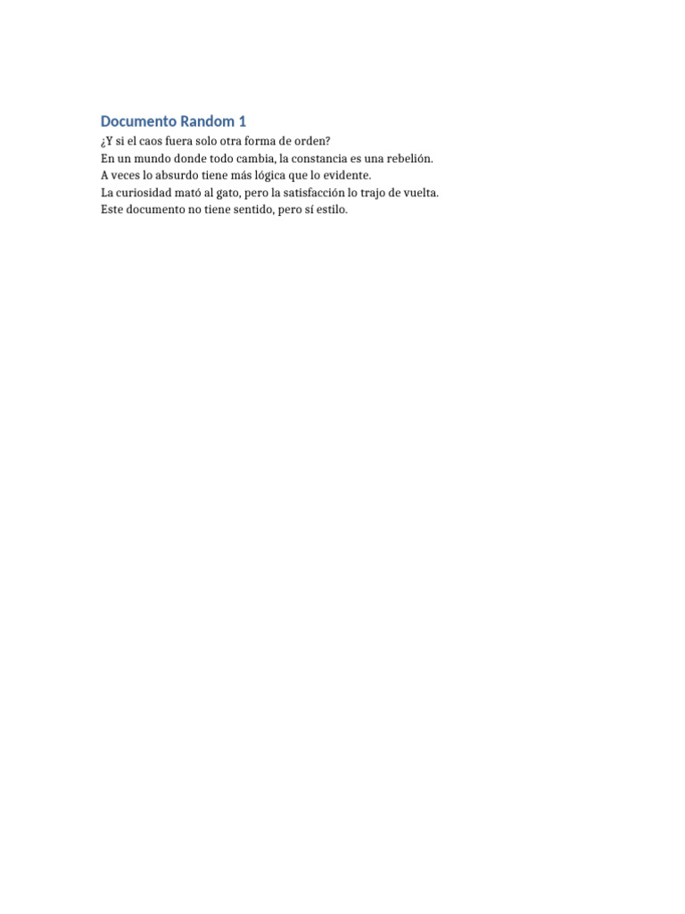 Random Doc 1 | PDF