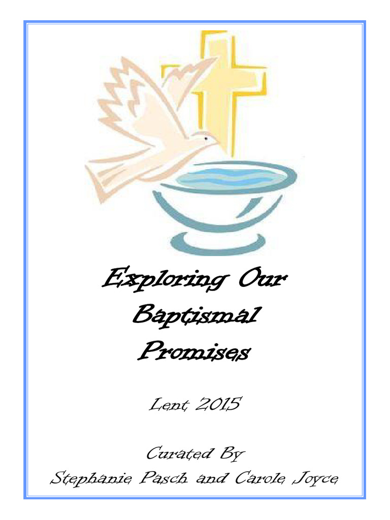 Exploring Our Baptismal Promises Lent 2015 | PDF | Baptism | Jesus