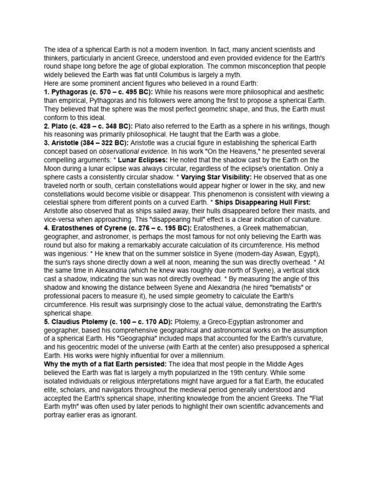 Some Ancient Scientists and People Who Believed Th.. | PDF | Astronomy