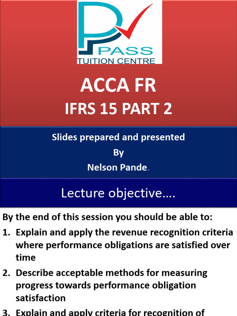IFRS 15 Revenue Recognition Guide | PDF | Revenue | Cost