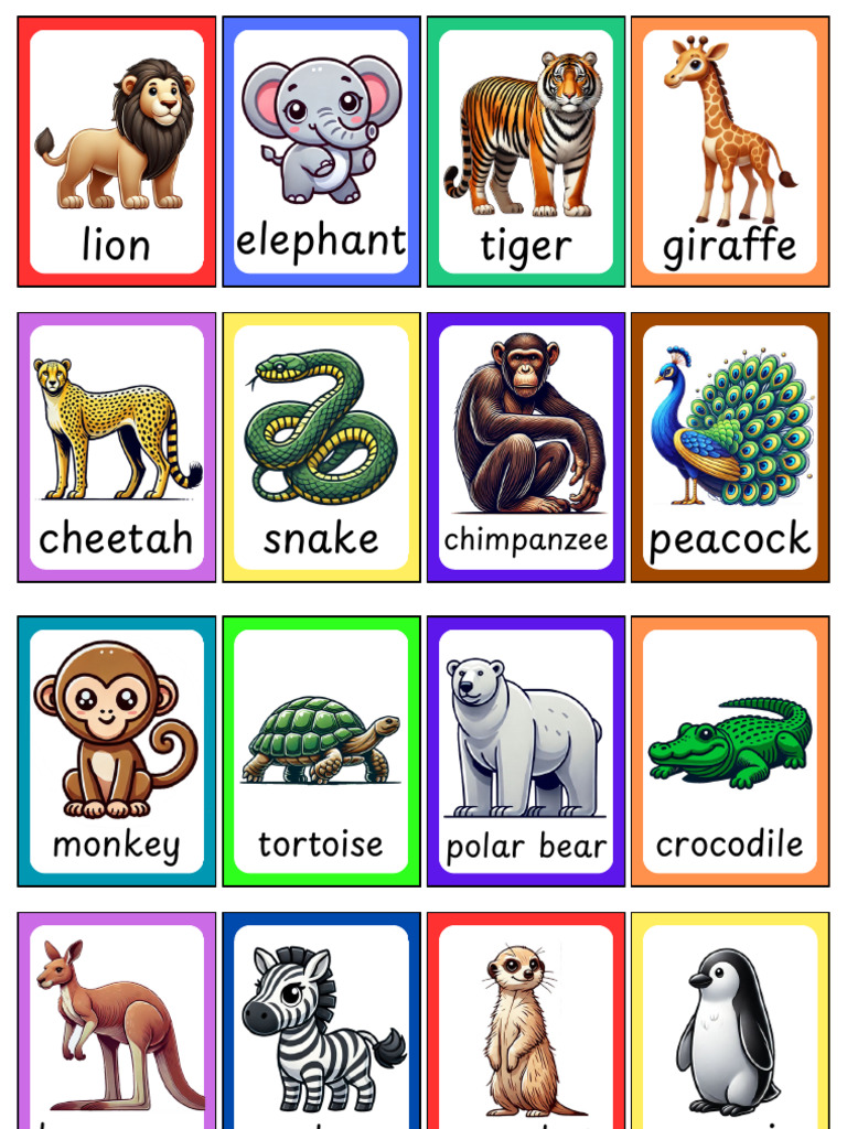 Zoo Animals Worksheet for Kids | PDF