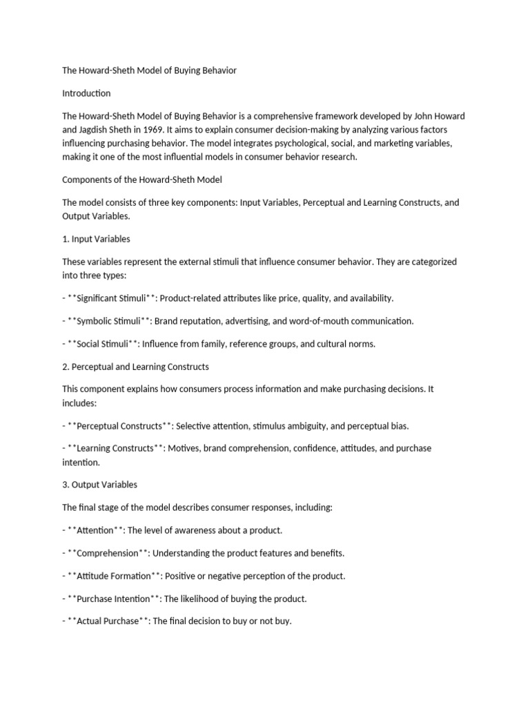 The Howard Shet WPS Office 1 | PDF | Consumer Behaviour | Behavior