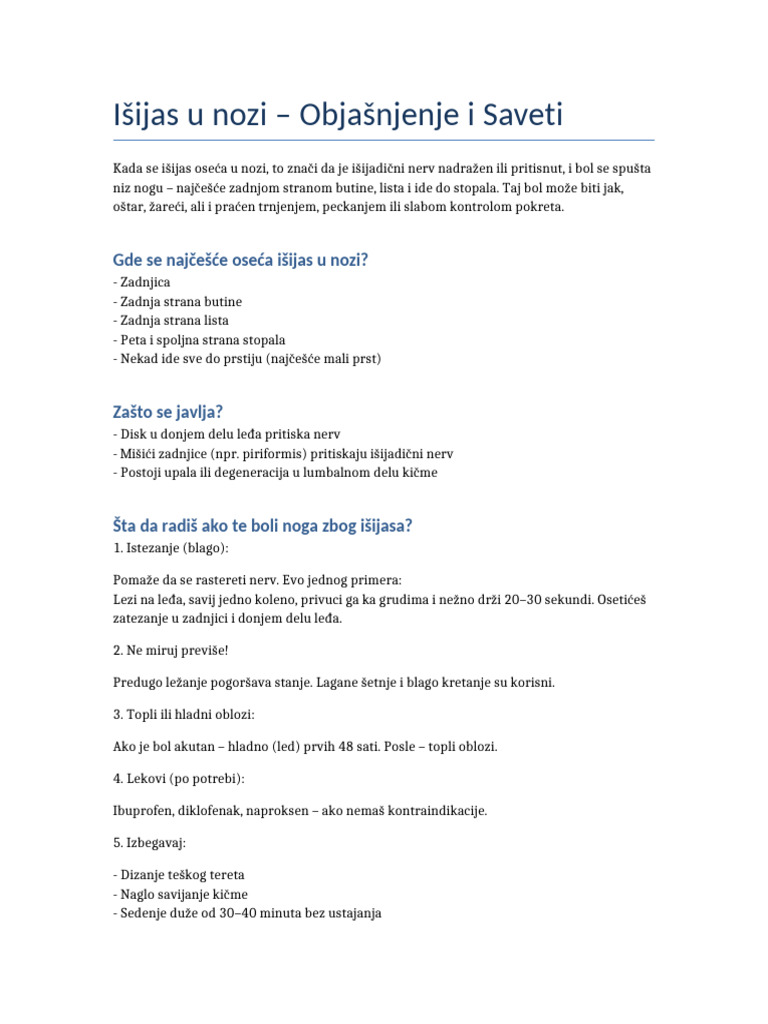 Isijas U Nozi | PDF