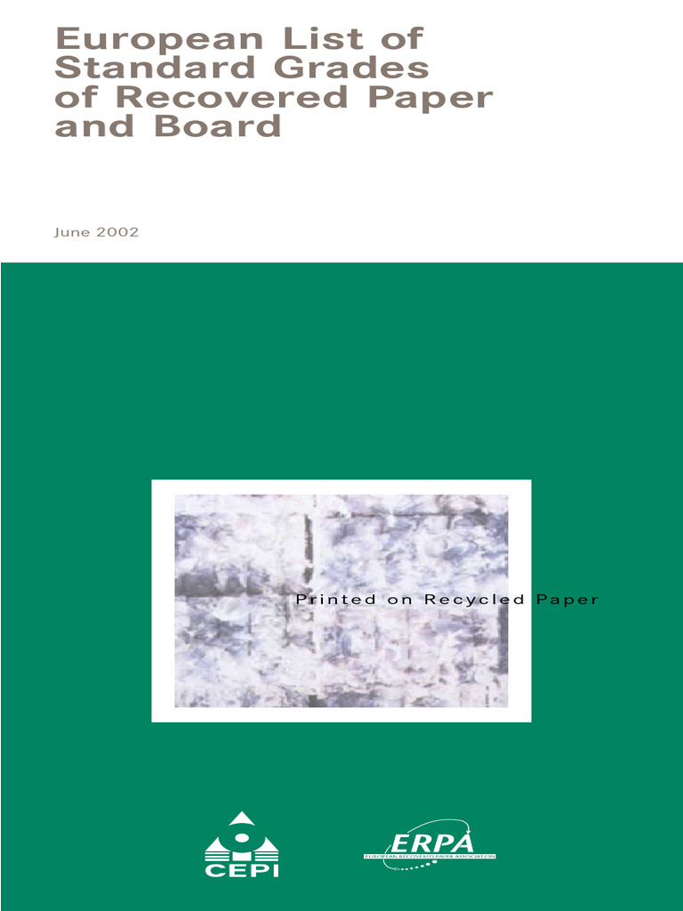 En-643-Standard Grades of Recovered Paper and Board | PDF | Paper ...