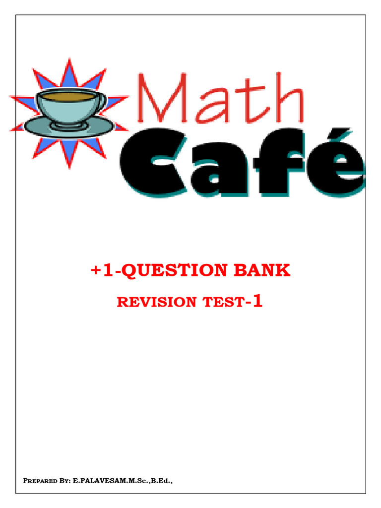 Mathematics Revision Test for XI Students | PDF | Elementary ...