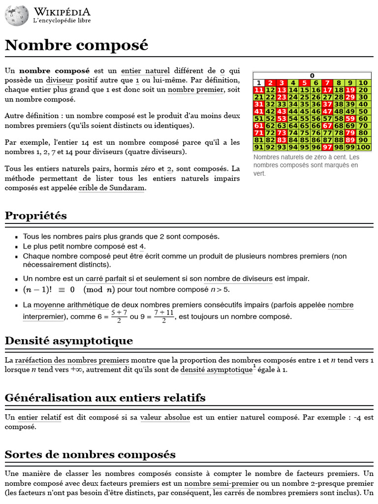 Nombres composés : définition et exemples | PDF | Entier naturel ...