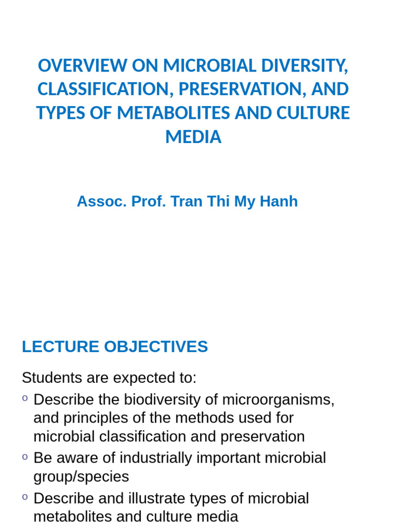 Microbial Diversity and Methods For Classification | PDF | Fungus ...
