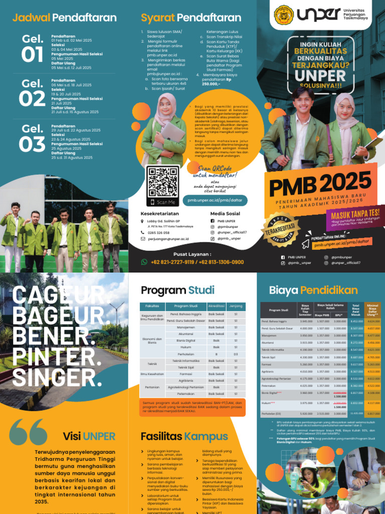 Pendaftaran PMB UNPER 2025 | PDF