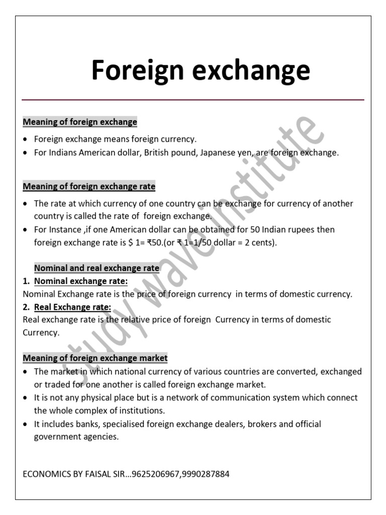 Understanding Foreign Exchange Systems | PDF | Exchange Rate | Currency ...