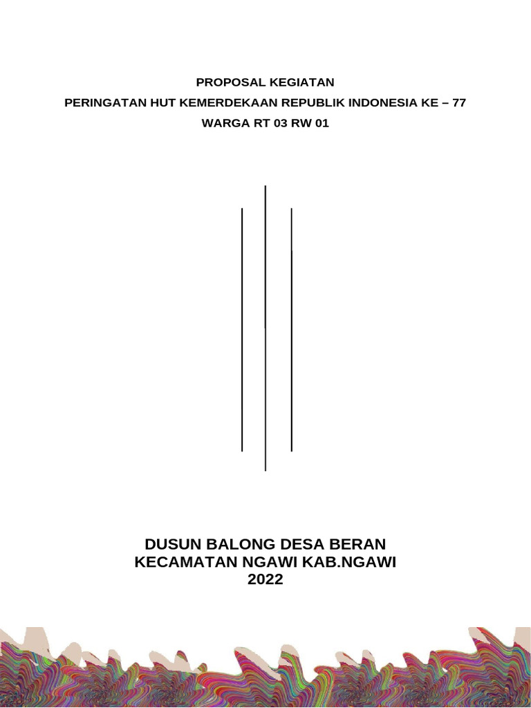 Proposal Kegiatan HUT RI ke-77 RT 03 | PDF