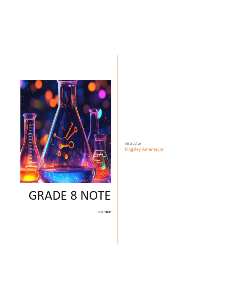 Grade 8 Science Note | PDF | Refraction | Solubility