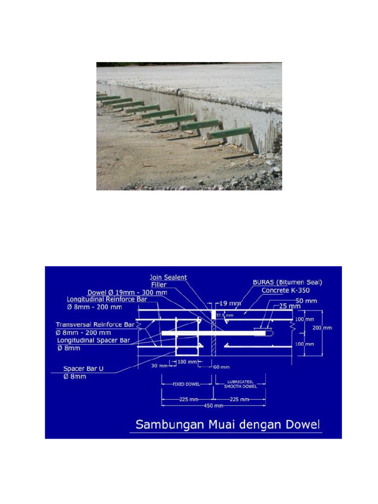 Dowel Dalam Rigid Pavement | PDF