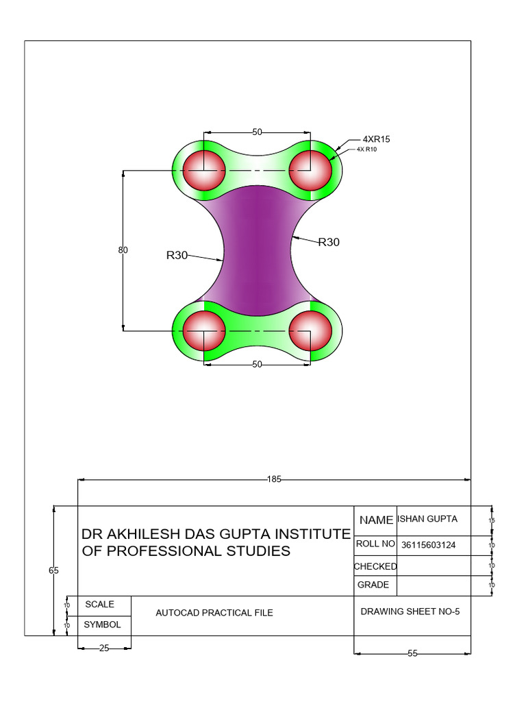 Cad Practical File-Model - PDF ISHAN 2 | PDF