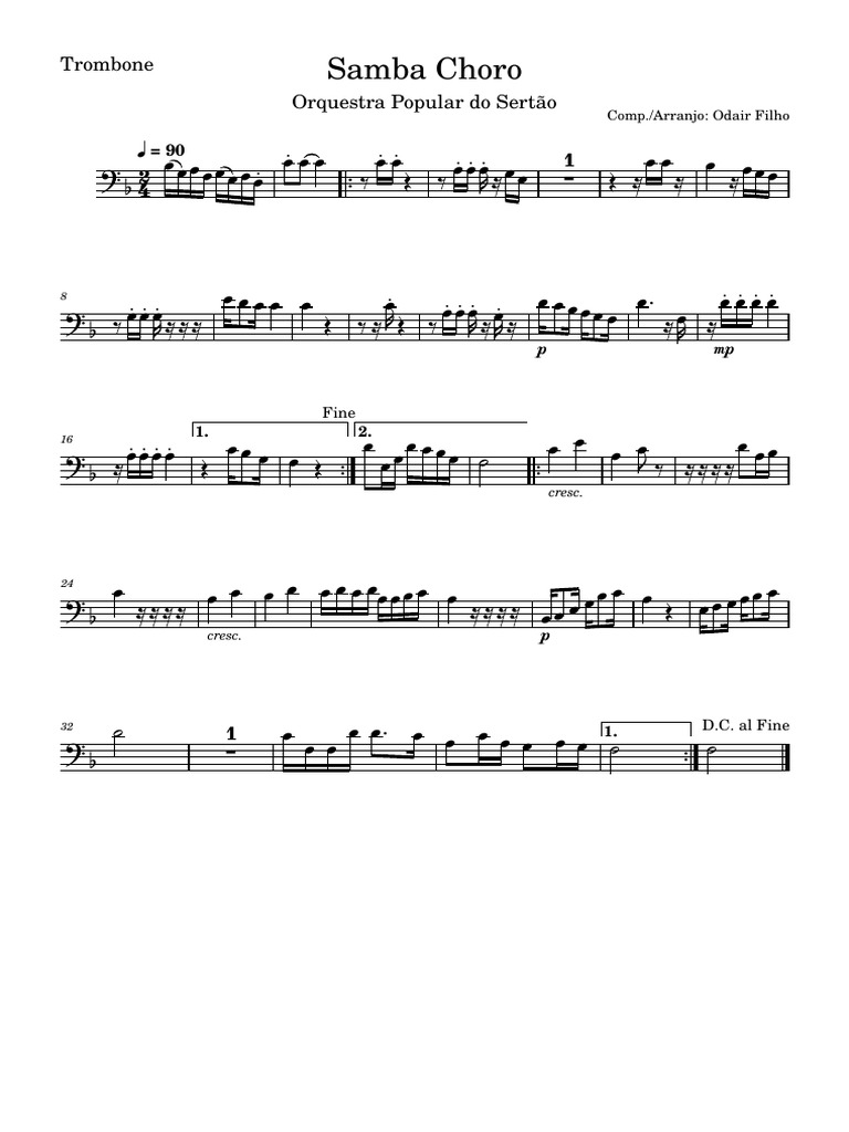 Samba Choro Trombone | PDF