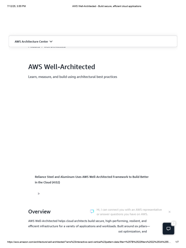 AWS Well-Architected - Build Secure, Efficient Cloud Applications | PDF | Cloud Computing ...