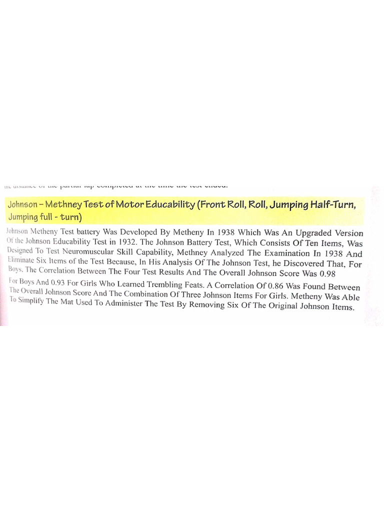 Johnson - Methney Test | PDF