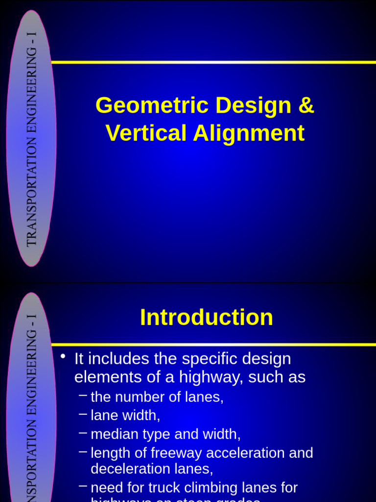 6 - Geometric Design & Vertical Alignment | PDF | Slope | Geometry