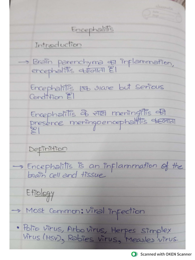 Encephalitis Presentation | PDF