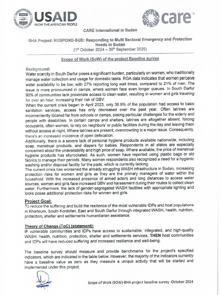 ToR-BHA Base Line Survey | PDF