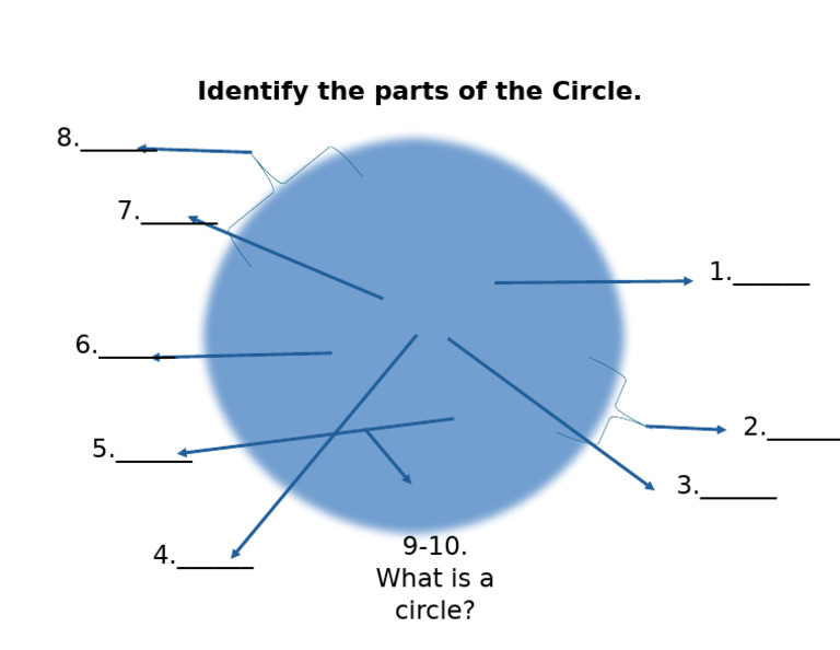 Parts of a Circle Labeling Activity | PDF