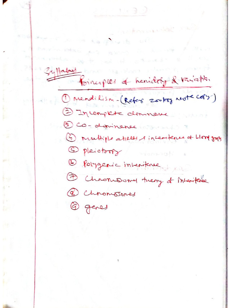 Principle of Inheritance & Variation | PDF