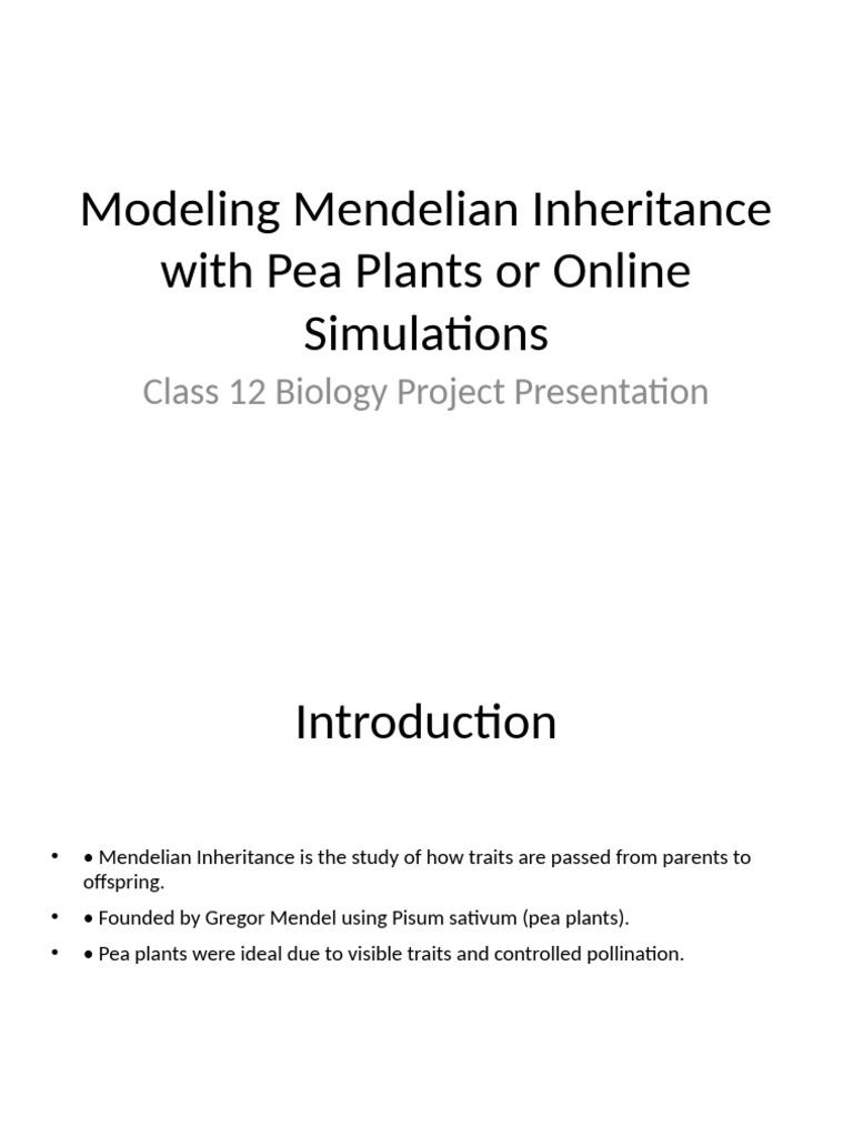 Mendelian Inheritance Presentation Pdf 1684