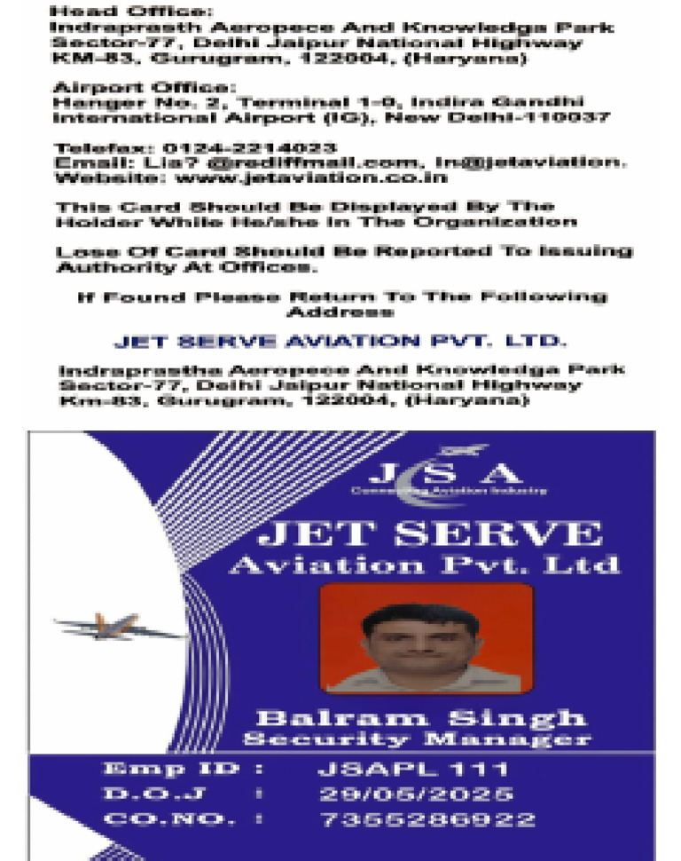 Company ID Card Front Back | PDF