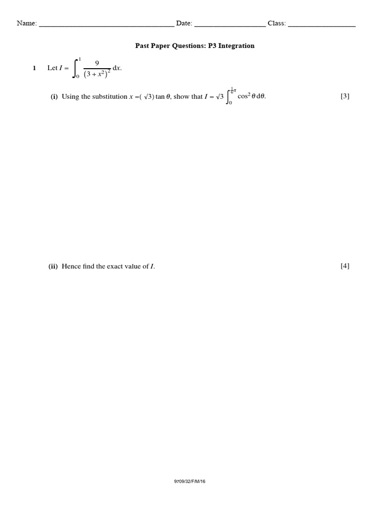 P3 Integration Questions Overview | PDF | Elementary Mathematics | Numbers