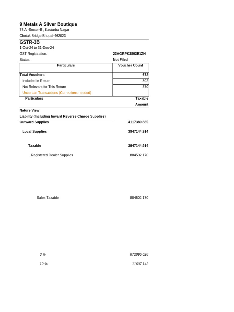 GSTR 3B | PDF | Taxes | Government Finances