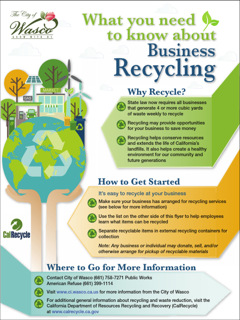 Business Recycling Flyer - English PDF | PDF | Recycling | Waste