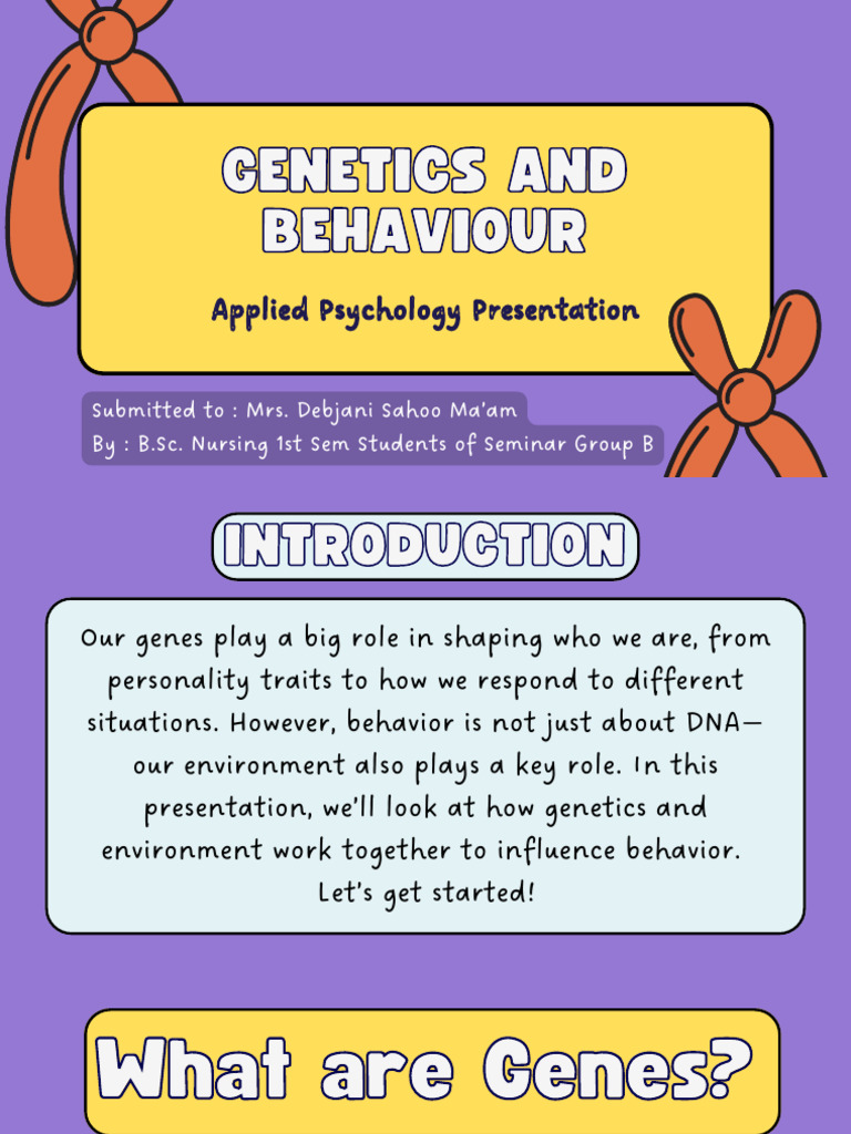 Genetics and Behaviour - Removed | PDF | Genetic Disorder | Genetics